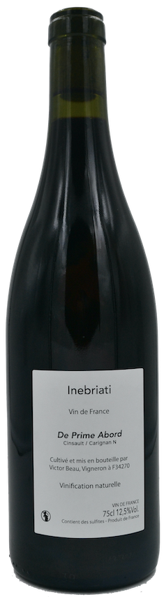 De prime abord, un vin primeur produit au domaine Inebriati.